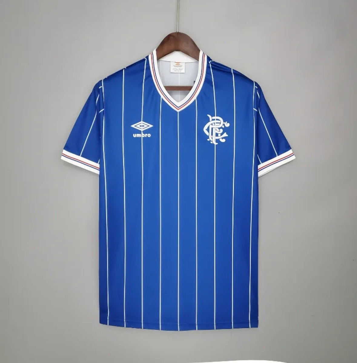 Camiseta Retro Rangers FC 1982-83 | Diseño Clásico Azul con Líneas ...